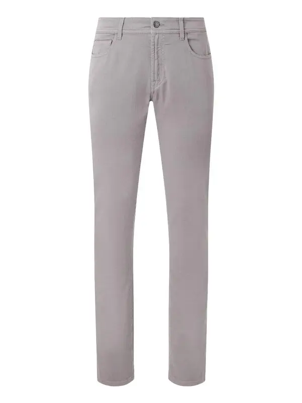 Canali Slim-fit Straight-leg Jeans - Gray