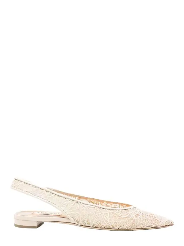 ARTEANA Lace Detail Slingback Pumps - Neutrals