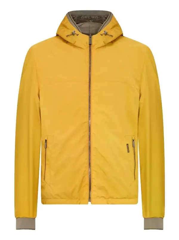 MOORER Stilos Hooded Zip Jacket - Yellow