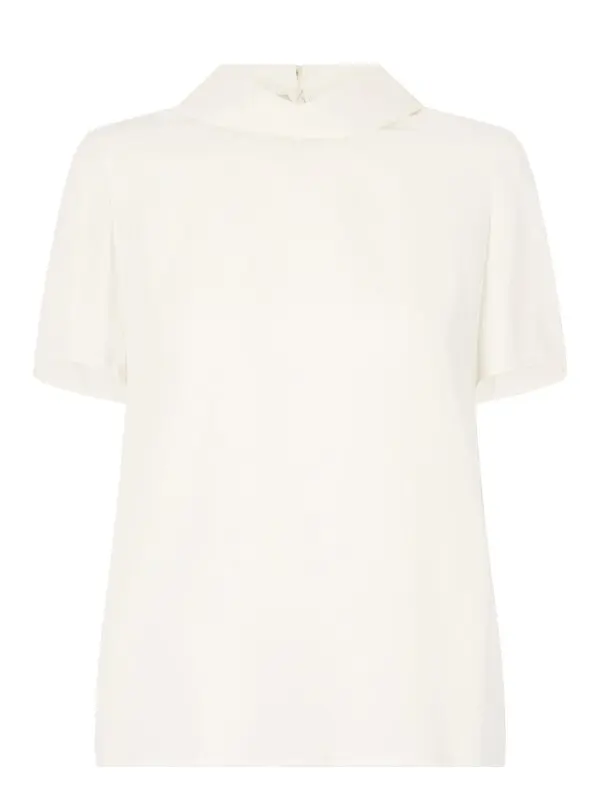 Valentino Garavani Silk-georgette Blouse - Cream