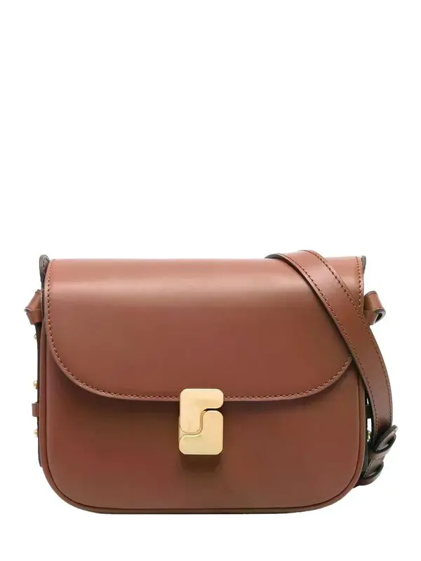 Soeur Leather Crossbody Bag - Brown