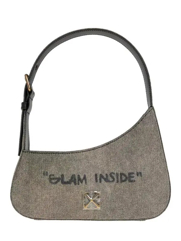 Off-White Jitney Quote Zipped Shoulder Bag - Neutrals