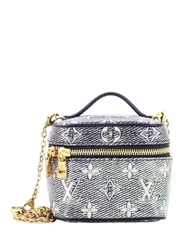 LOUIS VUITTON Vanity Case Monogram Jacquard Canvas Micro Satchel - Blue