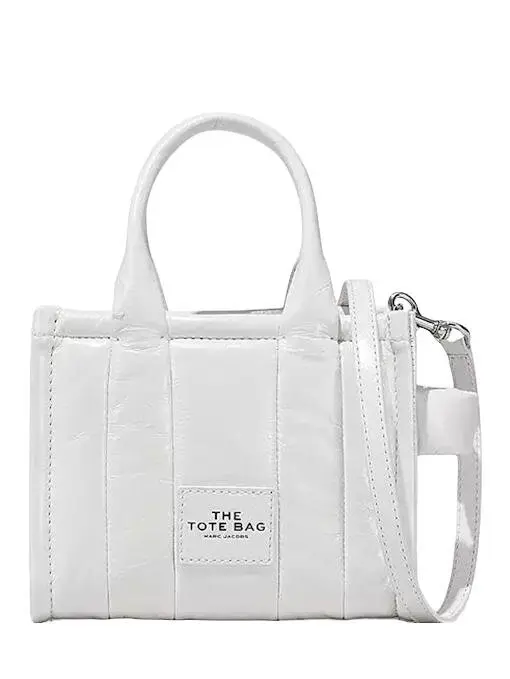 Marc Jacobs The Shiny Crinkle Micro Tote - White