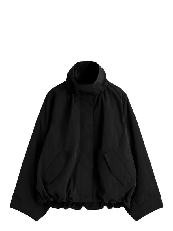 Cos Nylon Mock-neck Utility Jacket - Black
