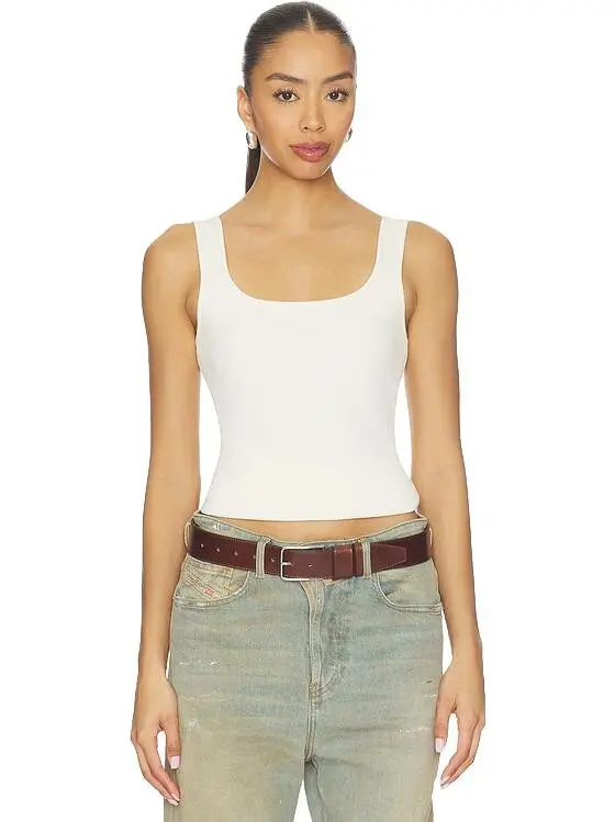 ENTIRE STUDIOS Squared Neck Top - Ivory