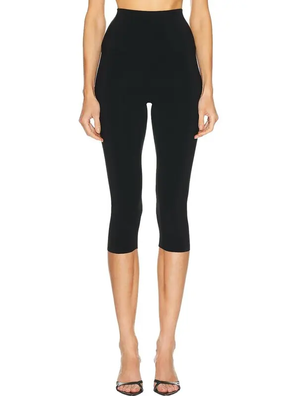 Norma Kamali Pedal Pusher Capri Leggings - Black