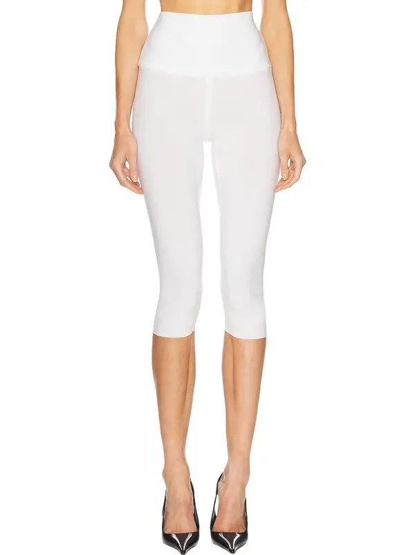 Norma Kamali Pedal Pusher Capri Leggings - Snow White