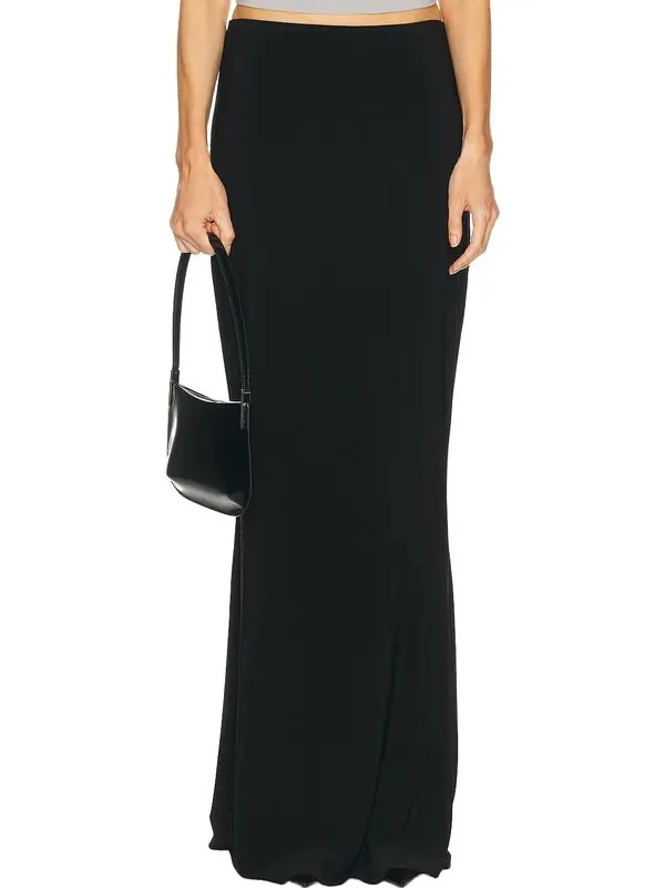 Norma Kamali Obie Long Skirt - Black