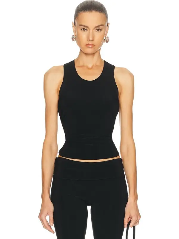 Norma Kamali Racerback Tank Top - Black
