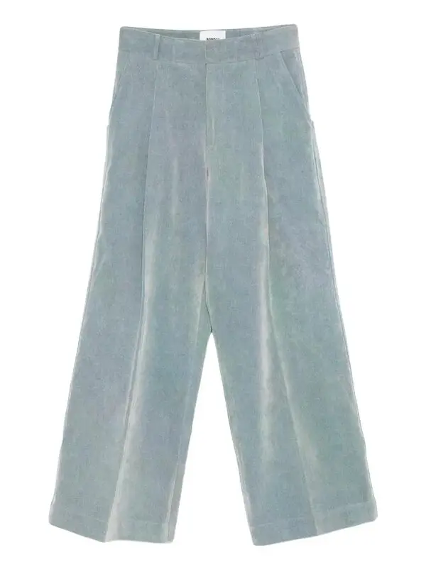 BONSAI Velvet Loose-fit Trousers - Blue