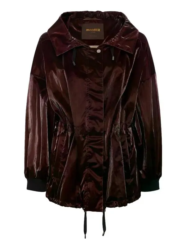 MOORER Drawstring-detail Jacket - Red