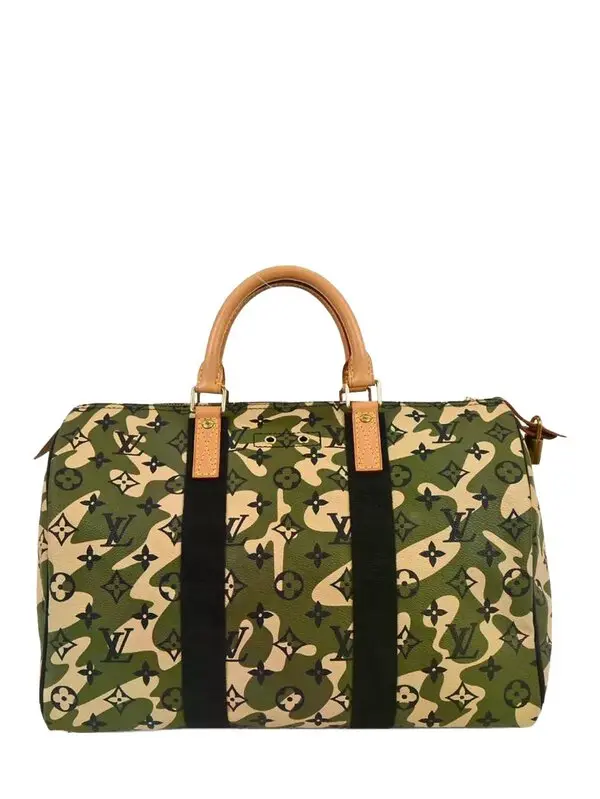 LOUIS VUITTON 2008 35 Speedy Camouflage Tote - Green