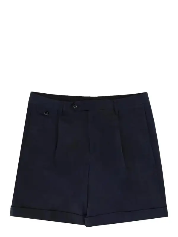 LARDINI Pleated Cuffed Trousers - Blue