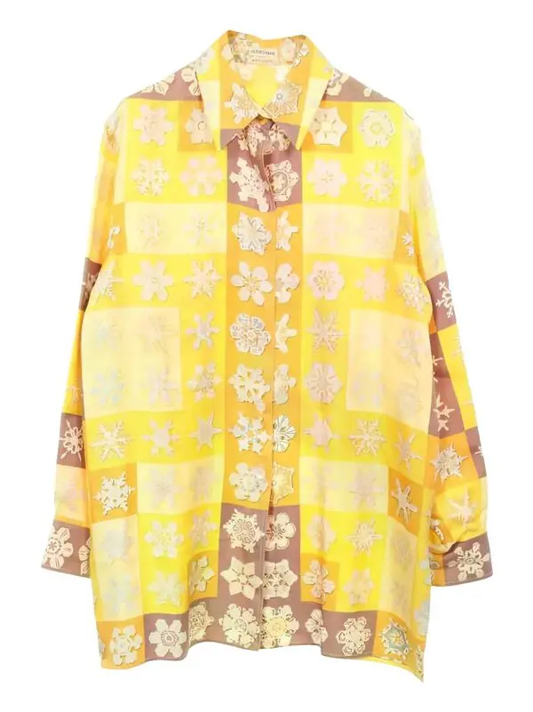 Hermès 2000s Snowflake-print Shirt - Yellow