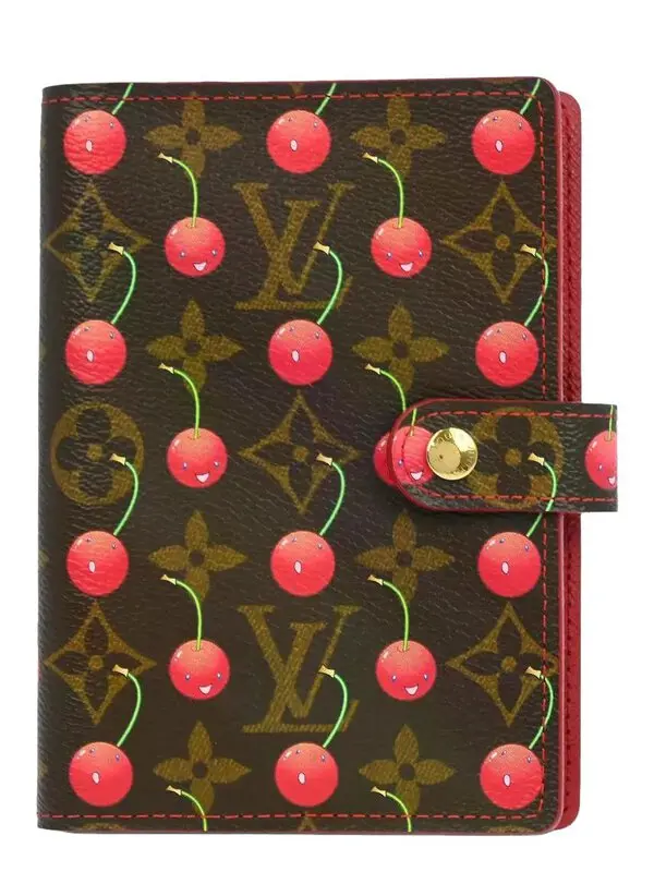 LOUIS VUITTON 2005 Cherry-print Notebook Cover - Brown