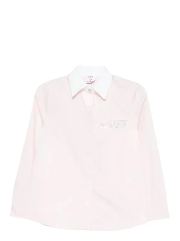 Casablanca Crystal-embellishment Shirt - Pink