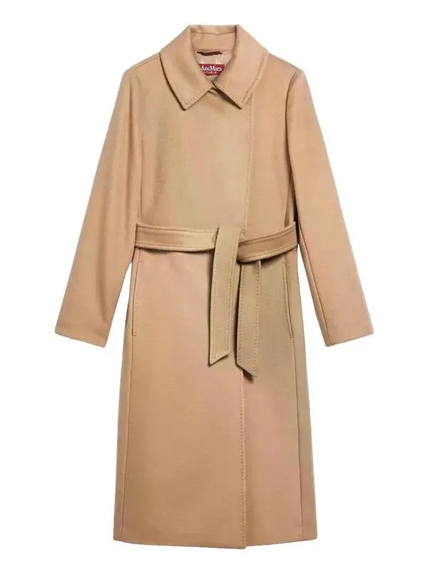 Max Mara Belted Wool Coat - Neutrals