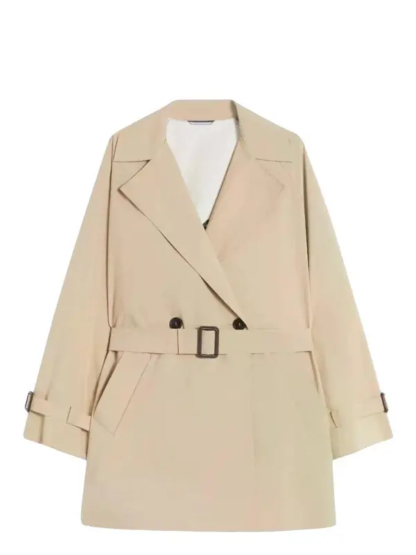 Max Mara Belted Double-breasted Jacket - Neutrals