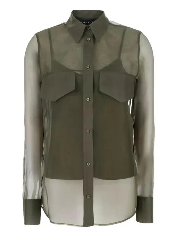 Federica Tosi Buttoned Pocket Shirt - Green