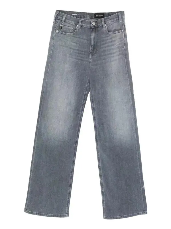 Ag Baggy Wide Leg Jeans - Grey