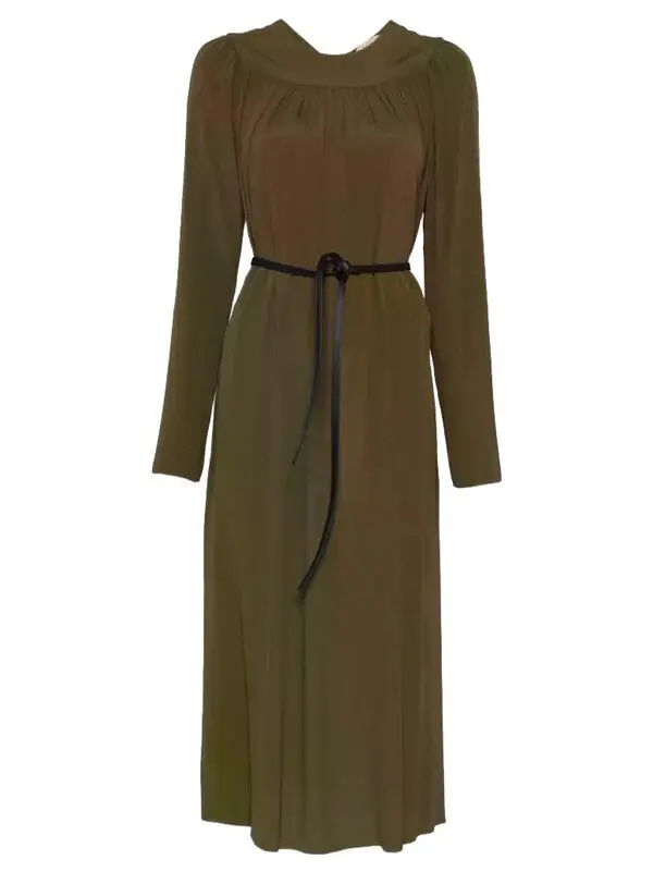 N°21 Keyhole Midi Dress - Green