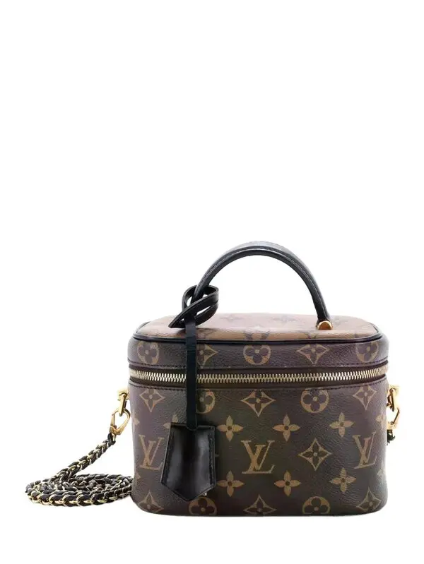 LOUIS VUITTON Vanity Handbag Reverse Monogram Canvas Pm - Brown