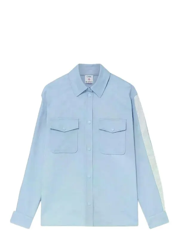 Casablanca Patch-pocket Striped Shirt - Blue