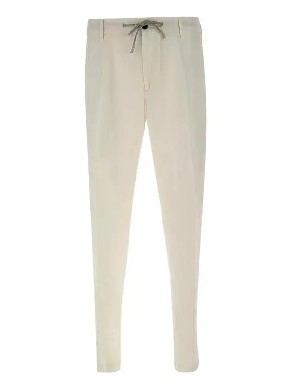 Eleventy Drawstring Flap Trousers - Neutrals