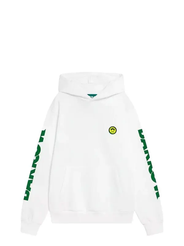 BARROW Logo Print Hoodie - White