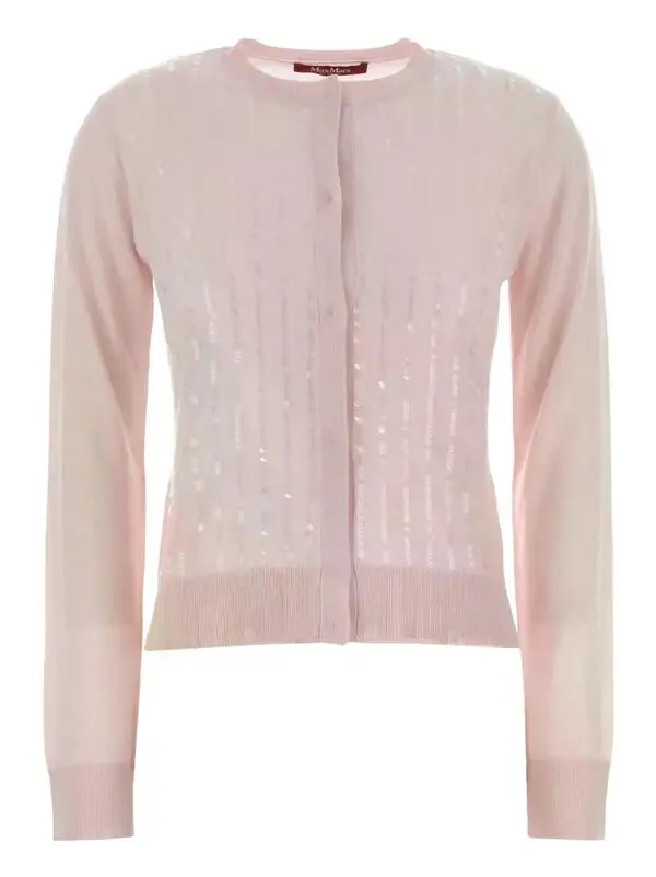 Max Mara Sequin Embellished Cardigan - Pink
