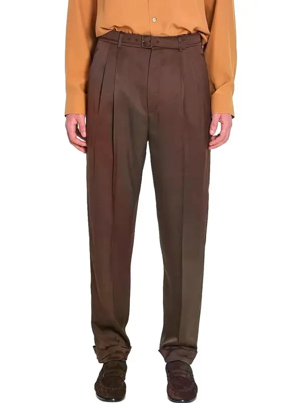 Saint Laurent Carotte Pants - Brown