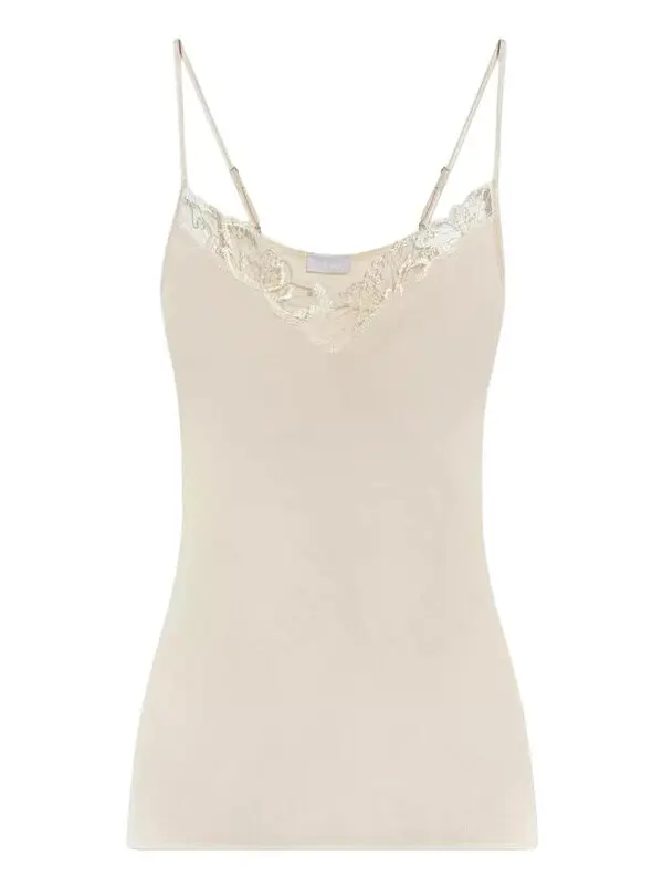 Hanro Lace-trimmed Camisole - Neutrals