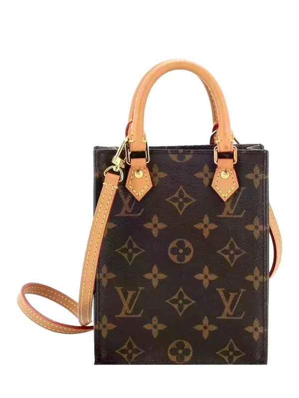 LOUIS VUITTON Petit Sac Plat Monogram Canvas - Brown