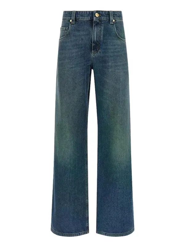 Brunello Cucinelli Contrast-stitching Stonewashed-denim Jeans - Blue