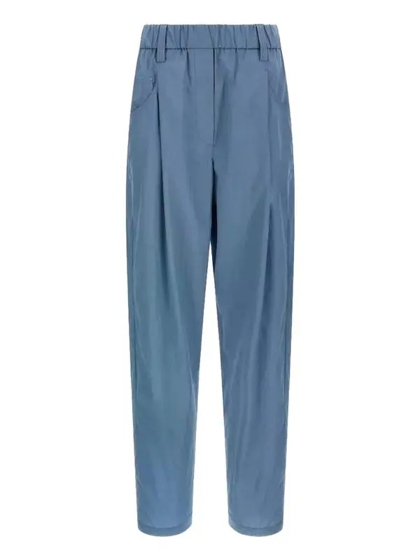 Brunello Cucinelli Monile Elasticated Trousers - Blue