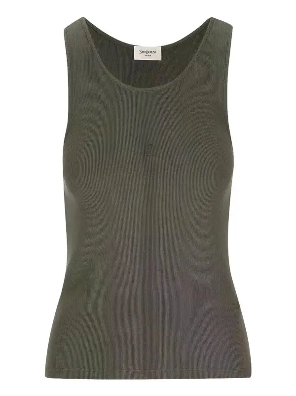 Saint Laurent Cassandre Tank Top - Green