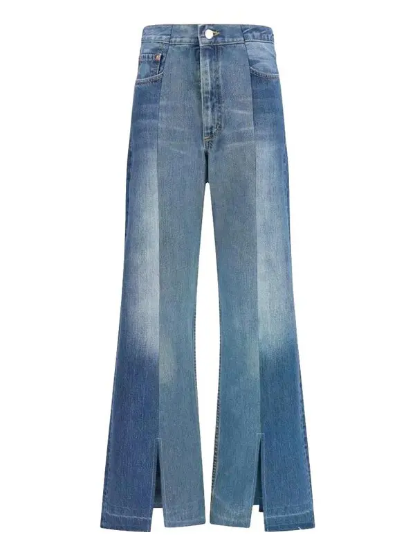 E.L.V. DENIM Arcola Slit Panel Jeans - Blue