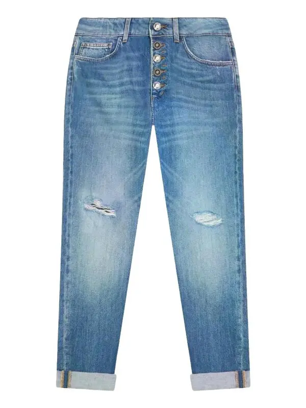 DONDUP Distressed Buttoned Jeans - Blue