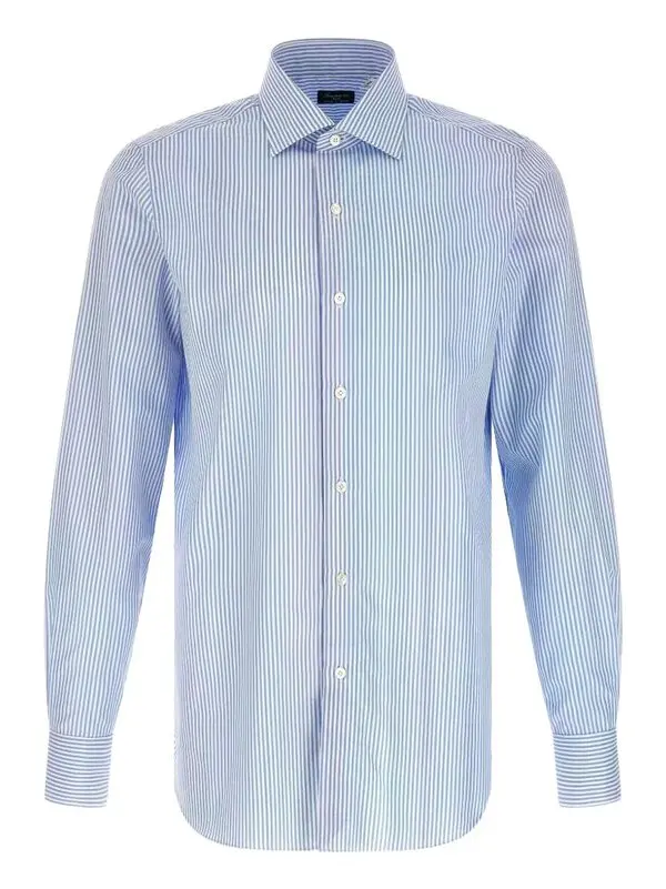 FINAMORE 1925 Striped Napoli Shirt - Blue