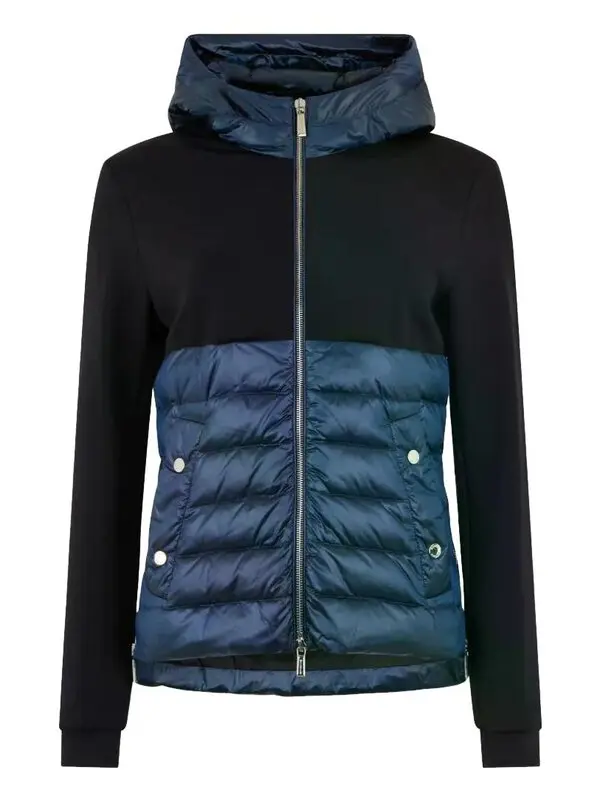 MOORER Quilted Hooded Jacket - Black