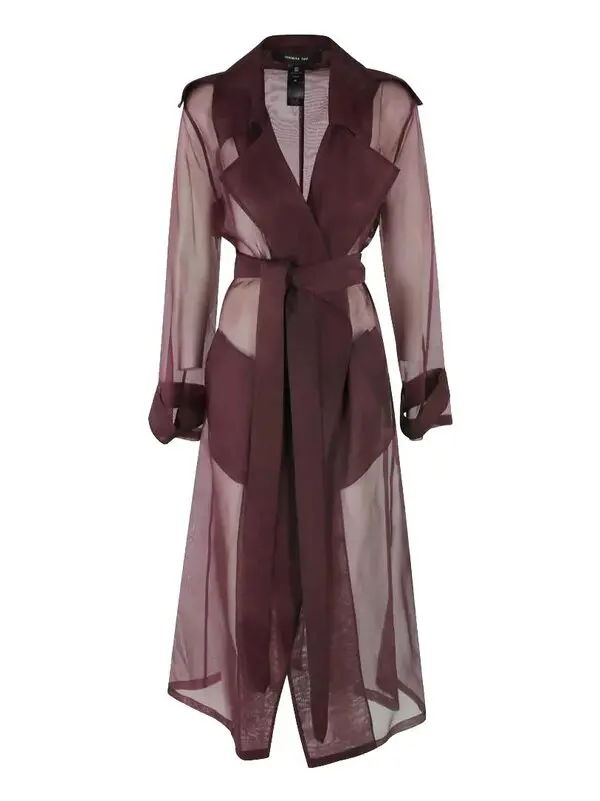Federica Tosi Sheer Trench Coat - Purple