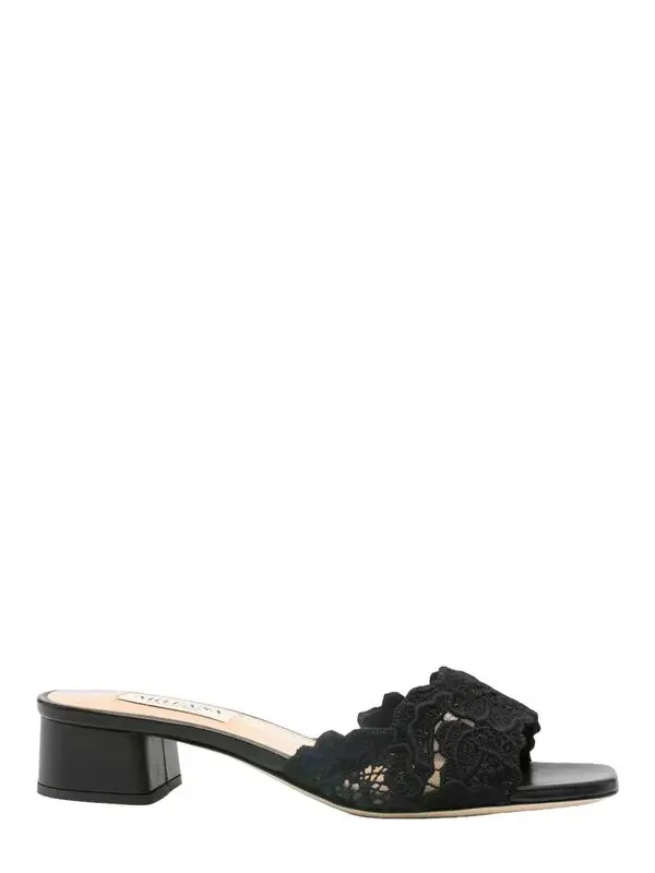 ARTEANA Como 35 Lace Heeled Sandals - Black