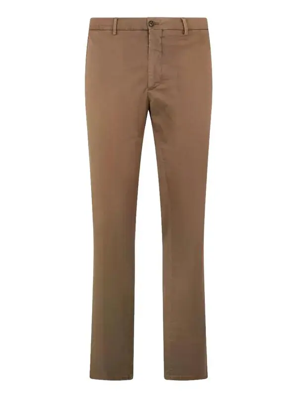 MOORER Button-fastening Chino Trousers - Brown