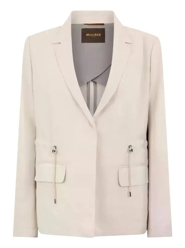MOORER Ysabe Long-sleeve Blazer - Neutrals