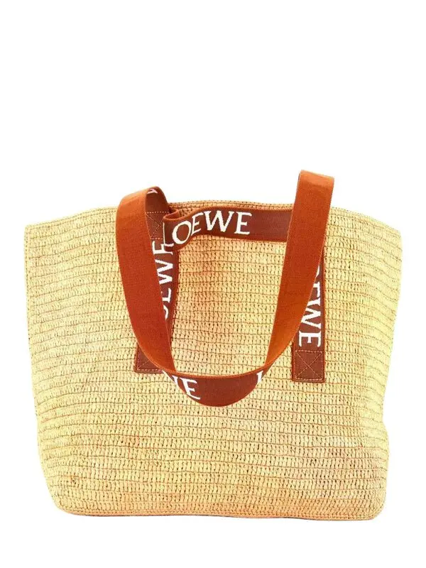 Loewe Fold Logo Strap Large Tote Bag - Neutrals