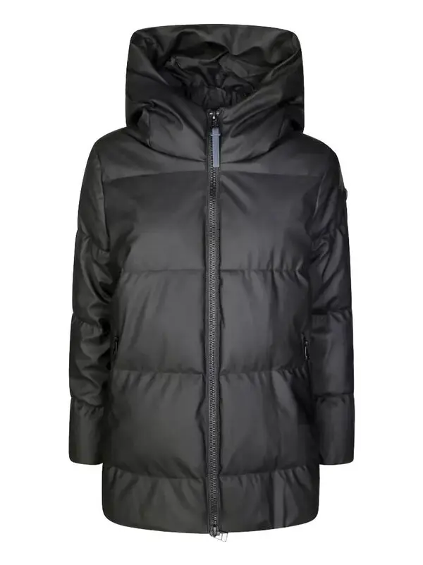 HOMEWARD Quilted Hooded Coat - Black
