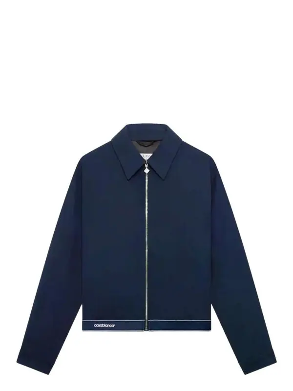 Casablanca Logo-trim Shirt Jacket - Blue