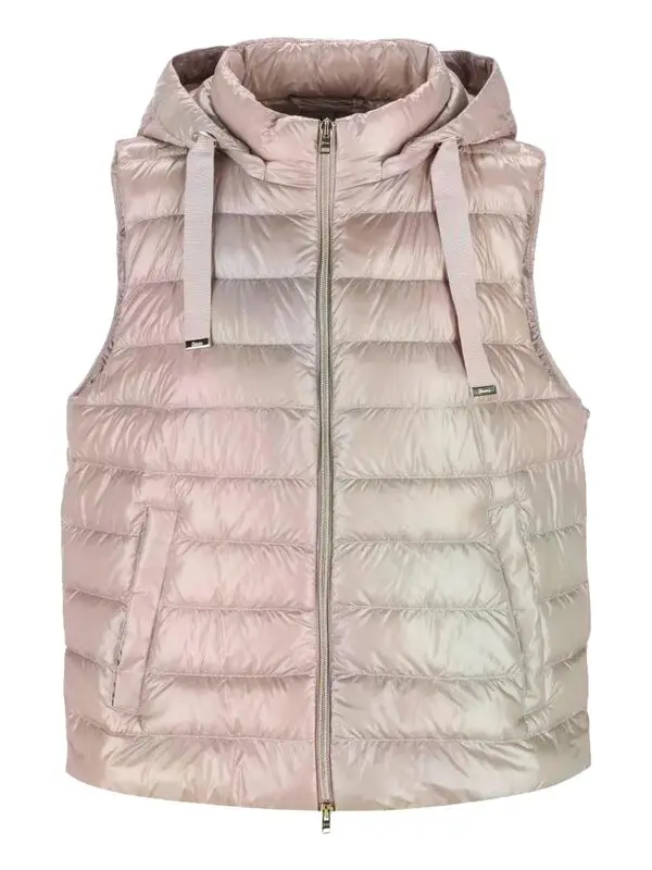 Herno Hooded Puffer Gillet - Pink