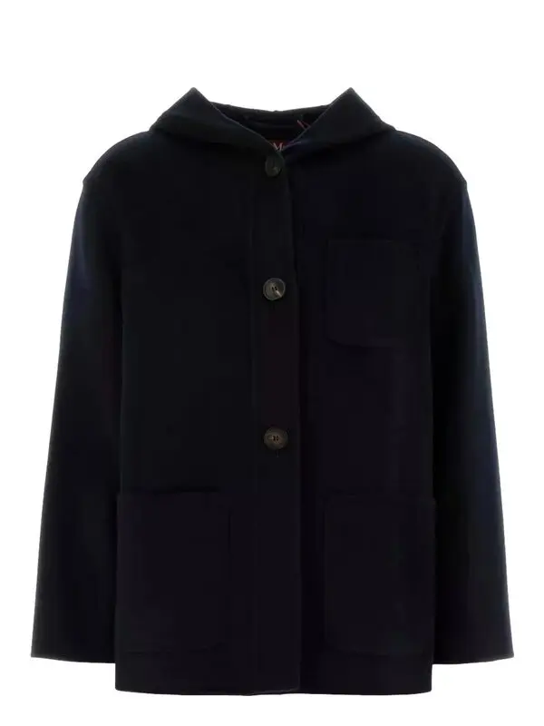 Max Mara Hooded Coat - Blue